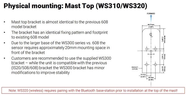 B&G WS320 Wireless Wind Sensor with Interface| Wintron Electronics