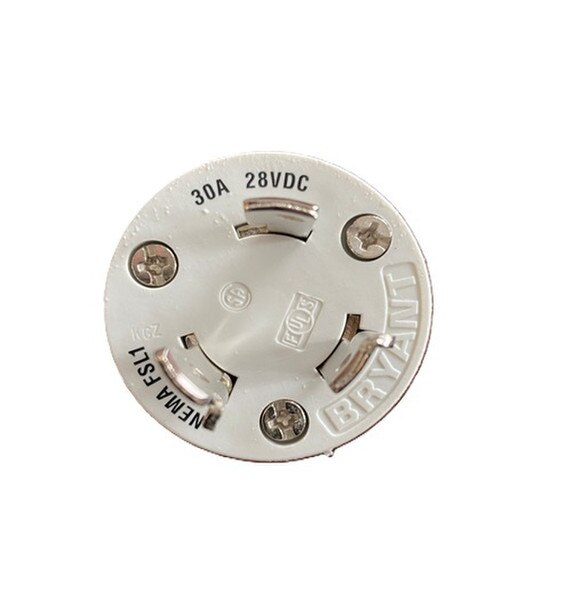 Hubbell HBL328DCPW 30A 28V DC Locking Connector Male White| Wintron ...